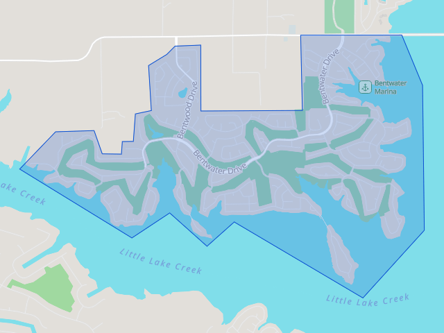 Bentwater Subdivision Map